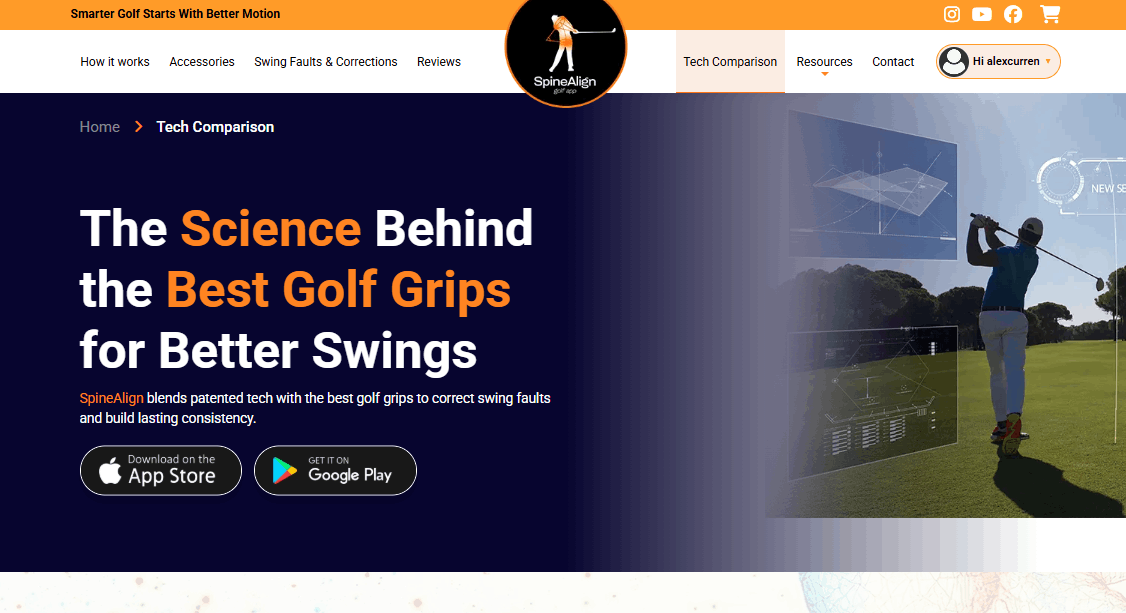 Compare Best Golf Grips Tech | SpineAlign vs Standard Grips